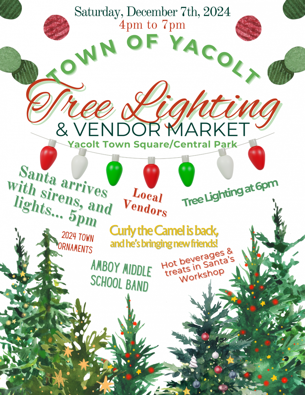 Town of Yacolt Tree Lighting Dec 7th | Town of Yacolt Washington